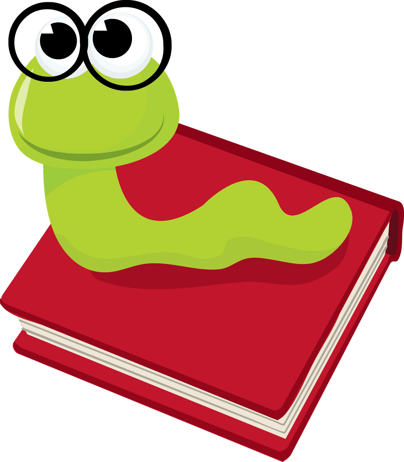 Cute Bookworm Clipart Free